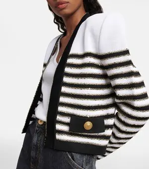 Balmain Striped Cardigan