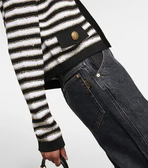Balmain Striped Cardigan