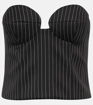 Magda Butrym Pinstripe Wool Bustier - Multicoloured