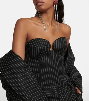 Magda Butrym Pinstripe Wool Bustier