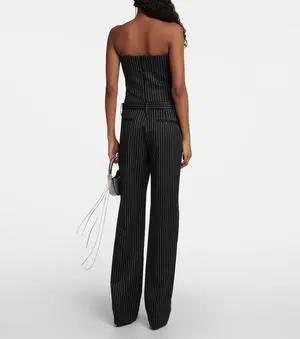 Magda Butrym Pinstripe Wool Bustier - Multicoloured