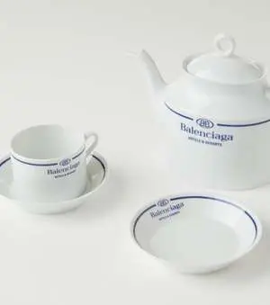 Balenciaga X Ginori 1735 Logo Porcelain Teapot