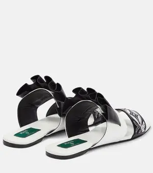 Emilio Pucci Embroidered Leather Sandals