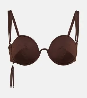 Jacquemus Le Haut Aouro Bikini Top - Brown