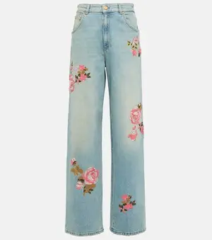 Blumarine Embroidered Jeans For Women