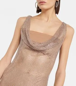 Giuseppe Di Morabito Embellished Mesh Gown