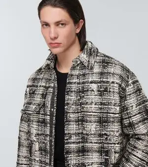 Amiri Tweed Blouson Jacket