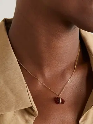 Jia Jia Net Sustain Birthstone 14-karat Gold -stone Necklace