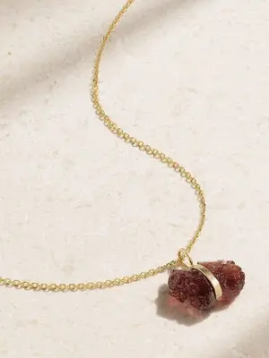 Jia Jia Net Sustain Birthstone 14-karat Gold -stone Necklace