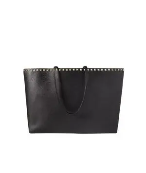 Valentino Garavani Rockstud Textured-leather Tote