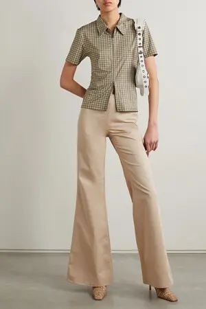 Acne Studios Flared Stretch-cotton Twill Trousers
