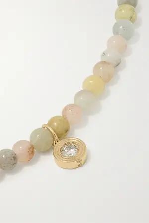 SYDNEY EVAN 14-karat Morganite And Diamond Choker