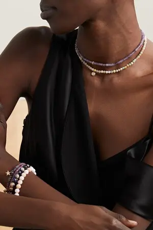 SYDNEY EVAN 14-karat Morganite And Diamond Choker
