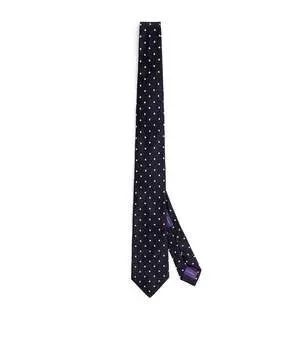 Ralph Lauren Purple Label Ralph Lauren Purple Label Silk Polka-Dot Neck Tie Navy