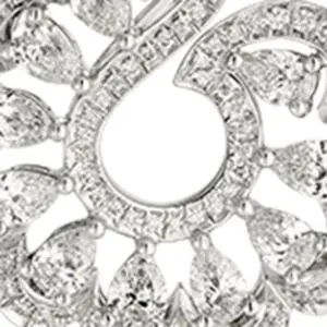 Chopard White And Diamond Precious Lace Vague Pendant Necklace