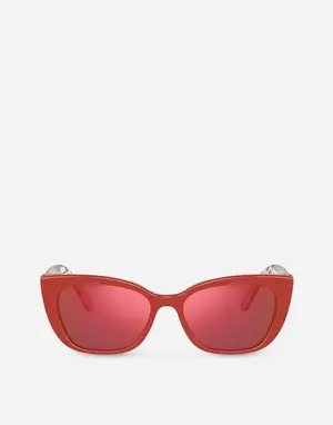 Dolce & Gabbana Happy Garden Sunglasses - Red On Flowers Print