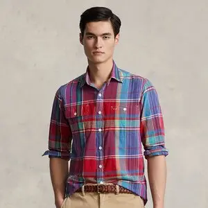 Ralph Lauren Classic Fit Madras Workshirt Red/blue Multi