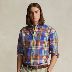 Ralph Lauren Classic Fit Madras Workshirt Royal/purple Multi
