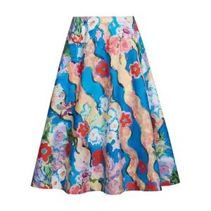 Marni Midi Skater Skirt Cobalt