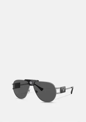 Versace Versace Aviator Sunglasses Silver