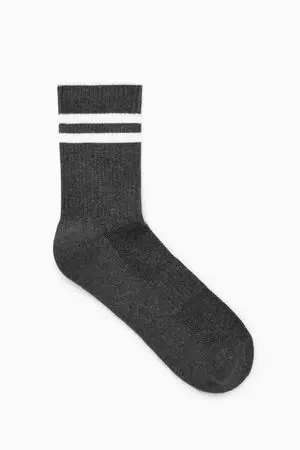 Cos Striped Sports Socks Black