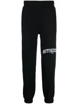 Givenchy Logo-embroidered Tapered Sweatpants - Black