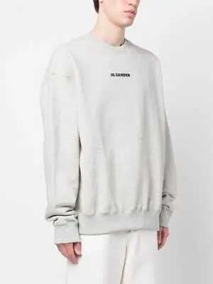 JIL SANDER Logo-print Cotton Sweatshirt - Grey