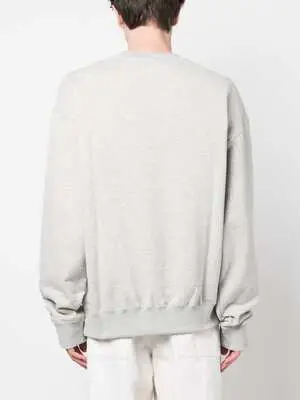JIL SANDER Logo-print Cotton Sweatshirt - Grey