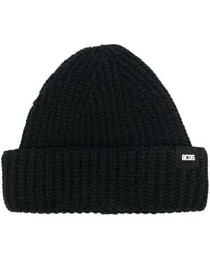 Gcds Logo-patch Beanie - Black