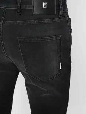PT TORINO Slim-cut Mid-rise Jeans - Black