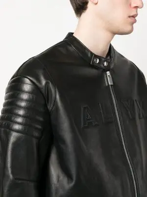 1017 Alyx 9sm Logo-embossed Leather Jacket