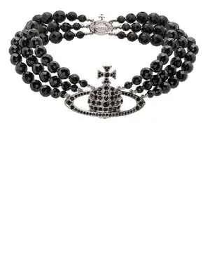 VIVIENNE WESTWOOD Messaline Orb Three-row Choker - Black