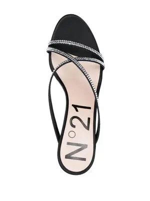 N°21 60mm Crystal-embellished Mules