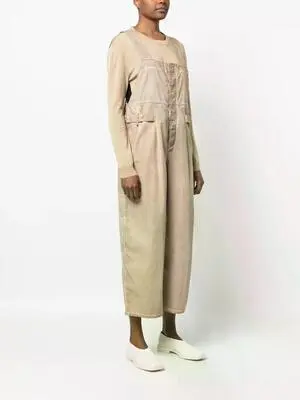 UMA WANG Distressed Cotton Dungarees