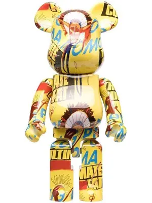 MEDICOM TOY X Andy Warhol × Basquiat Be@rbrick Figure - Yellow