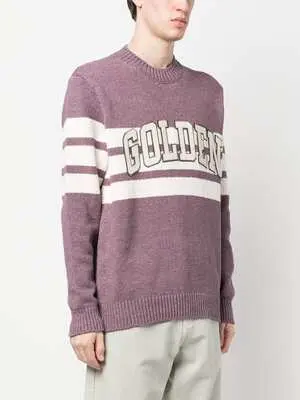 GOLDEN GOOSE Ribbed-knit Crew Neck Sweatshirt