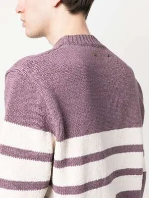 GOLDEN GOOSE Ribbed-knit Crew Neck Sweatshirt