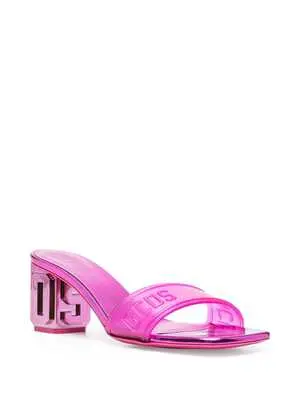 Gcds Metallic Logo Sandals - Pink