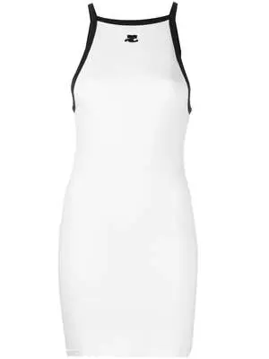 COURREGES Sleeveless Mini-dress - White