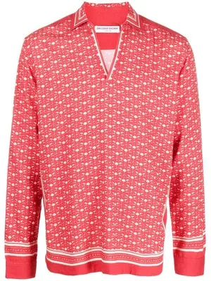 Orlebar Brown Ridley Bandana Shirt - Red