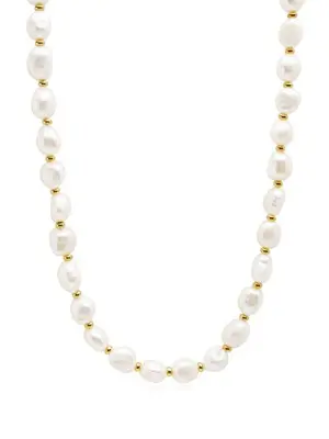 NIALAYA JEWELRY Baroque Pearl Choker - White