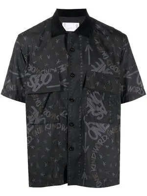 Sacai Graphic-print Short-sleeve Shirt