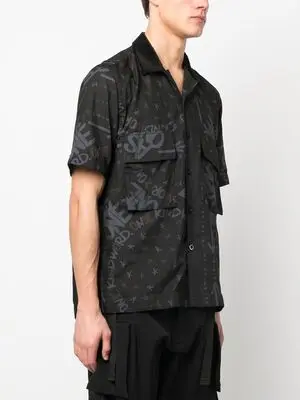 Sacai Graphic-print Short-sleeve Shirt