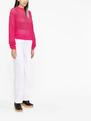 RAMAEL Cotton Open-knit Jumper - Pink