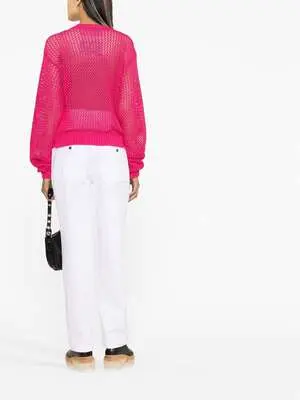 RAMAEL Cotton Open-knit Jumper - Pink