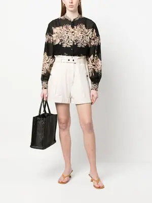 TWINSET Floral Print Shirt - Black