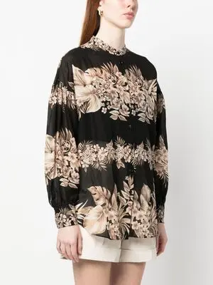 TWINSET Floral Print Shirt - Black