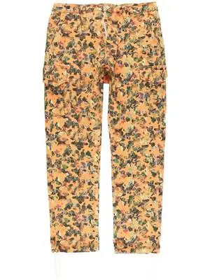 PURPLE BRAND Graphic-print Cargo Trousers - Orange