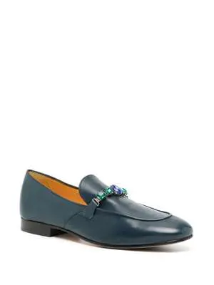MADISON MAISON Crystal-embellished Flat Loafers - Blue