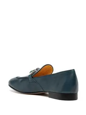 MADISON MAISON Crystal-embellished Flat Loafers - Blue